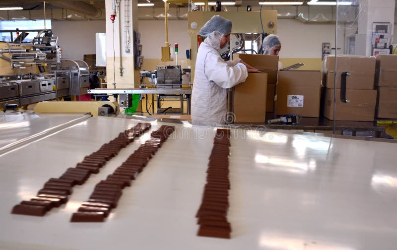 Workers Work in a Chocolate Factory in Sofia, Bulgaria 2017 Editorial ...
