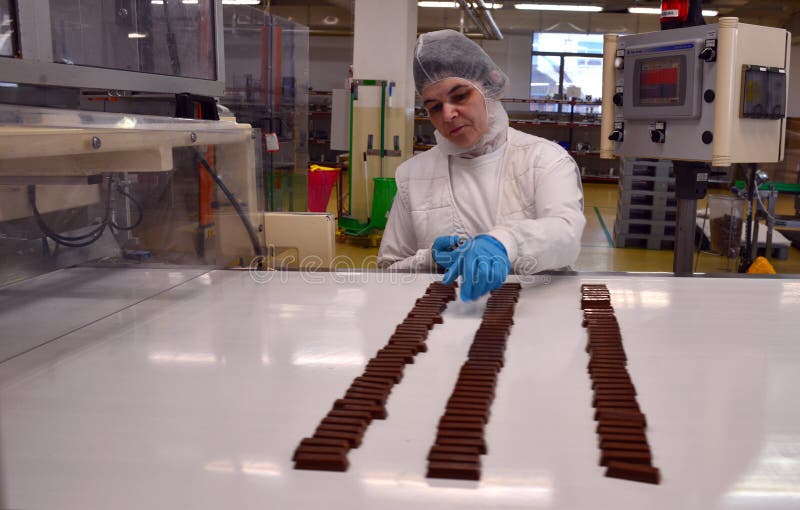 Workers Work in a Chocolate Factory in Sofia, Bulgaria 2017 Editorial ...