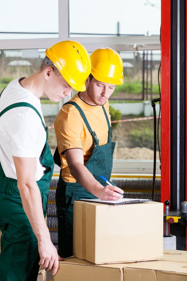 Work in a factory stock photo. Image of packaging, courier - 33435518