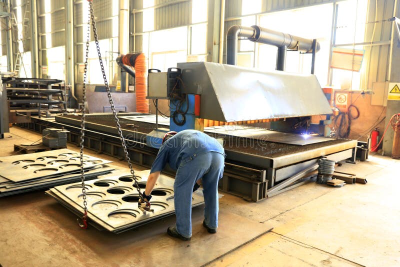 Workers Work in the Workshop of the Factory Stock Photo - Image of ...