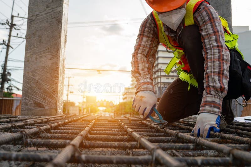 Workers are Working at the Building Construction Site. Stock Photo ...