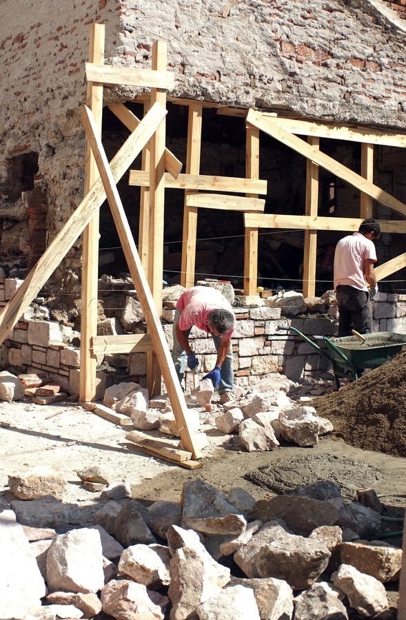 Workers Working in a Construction Side Editorial Photo - Image of tools ...