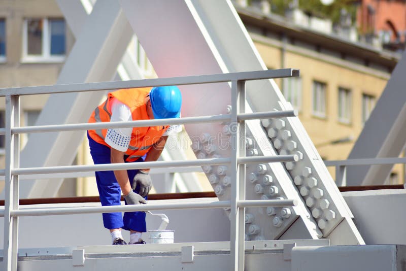 Workers Working at Construction Site Editorial Stock Image - Image of ...