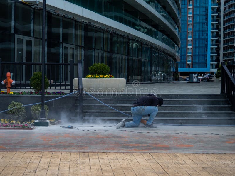 Workers are Working. Hard Work Editorial Image - Image of smooth, floor ...