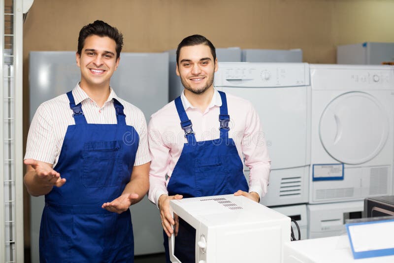 Workers Working at Household Stock Photo - Image of shopping ...