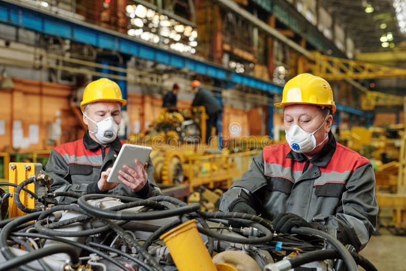 Workers Working with Machine Equipment Stock Photo - Image of skill ...