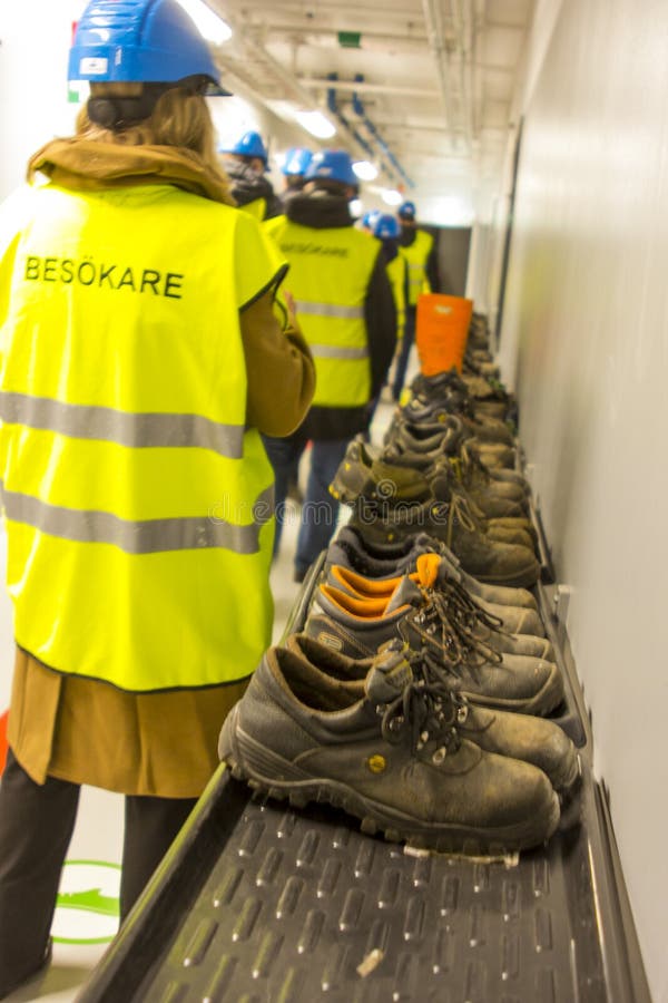 Workers in Yellow Flags in Sweden Editorial Photography - Image of ...