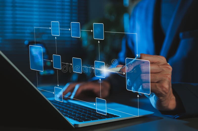 Planning Workflow Process Management. Business Automation Flowchart for Process Improvement ...