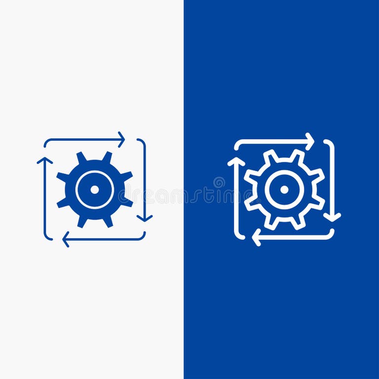 Workflow, Automation, Development, Flow, Operation Line and Glyph Solid ...