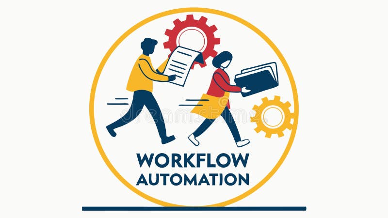 Workflow Automation And Efficiency Process Vector Design Generative Ai Stock Vector