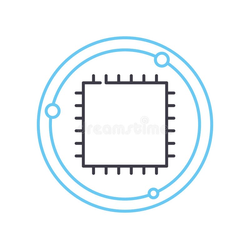 Workflow Automation Line Icon, Outline Symbol, Vector Illustration ...
