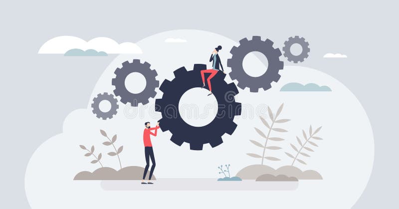 Workflow Automation Tools For Work Task Optimization Tiny Person Concept Stock Vector