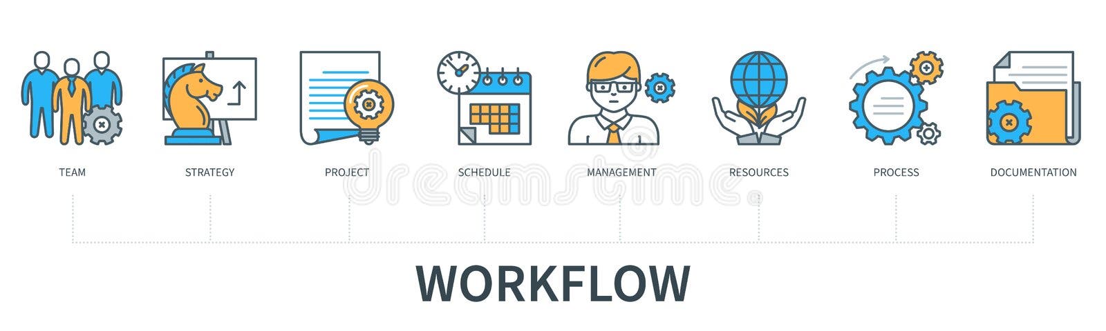 Workflow Concept, Two People, in Quiet Environment are Engaged in daily ...