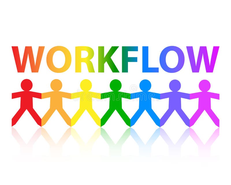 Workflow Paper People Rainbow Stock Vector - Illustration of vector ...