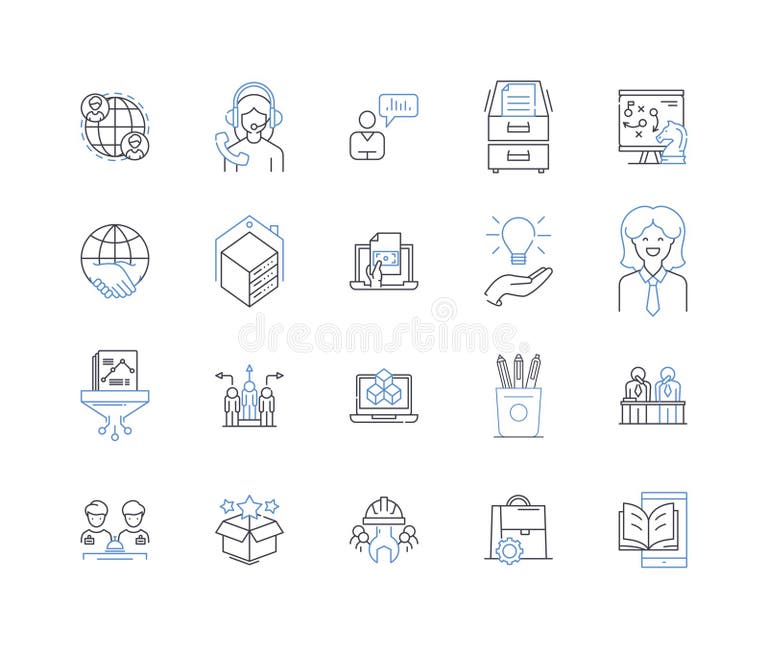 Workflow Diagram Line Icons Collection. Graphical, Process, Steps, Flow ...