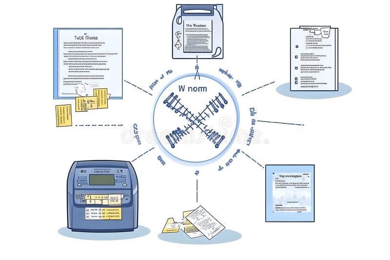 AI-Generated Workflow Diagram Stock Illustration - Illustration of digital, processing: 388095162