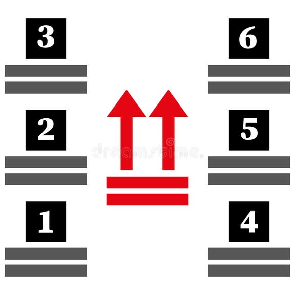 Workflow Diagram Vector. Numbered Steps with Arrows. Black, Red, and ...