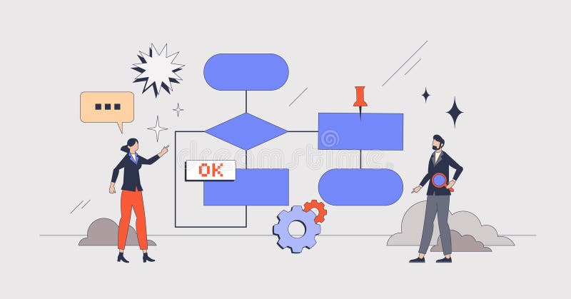 Workflow with Effective Planning and Organization Retro Tiny Person ...