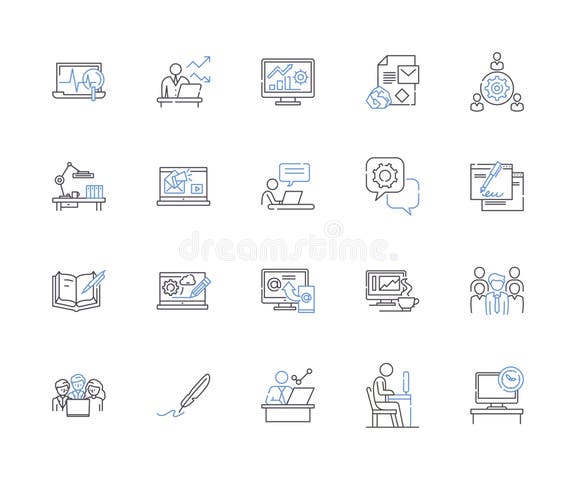 Workflow and Employee Outline Icons Collection. Workforce, Employee ...
