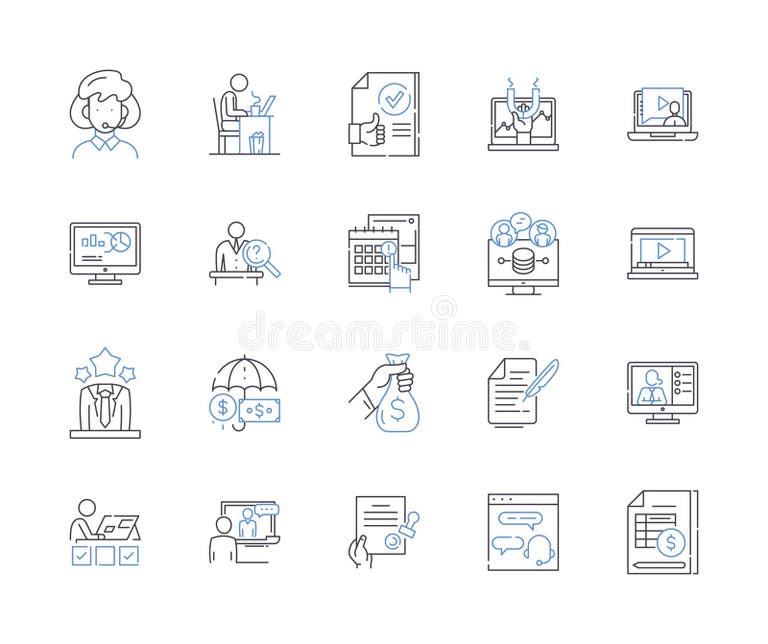 Workflow and Employee Outline Icons Collection. Workforce, Employee ...