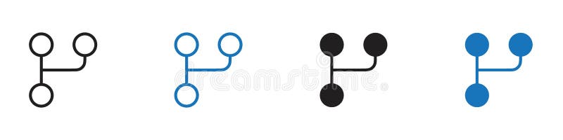 Workflow Icon Linear Graphics Set Vector in Black Stock Vector ...