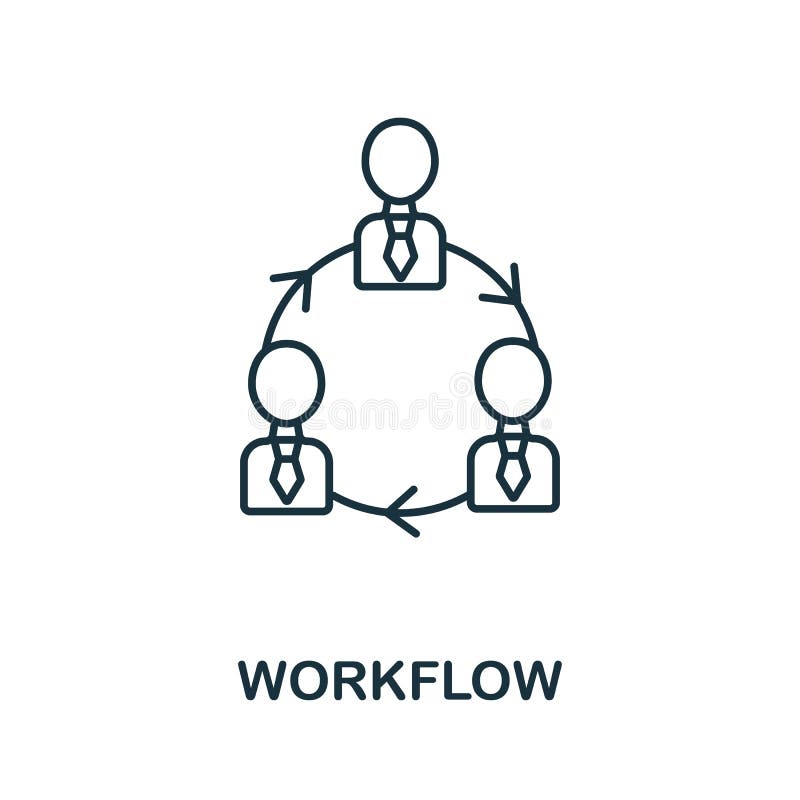 Workflow Icon from Planing Collection. Simple Line Workflow Icon for ...