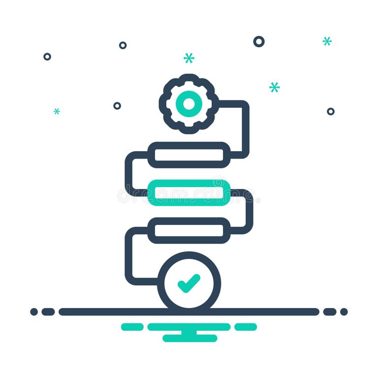 Mix Icon for Workflow, Progress and Development Stock Vector ...