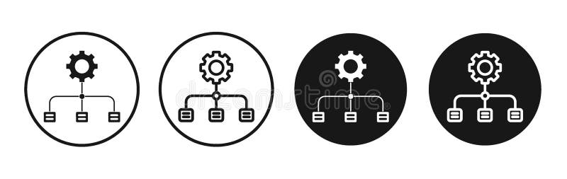 Workflow Icon Vector Set on White Background Stock Vector ...