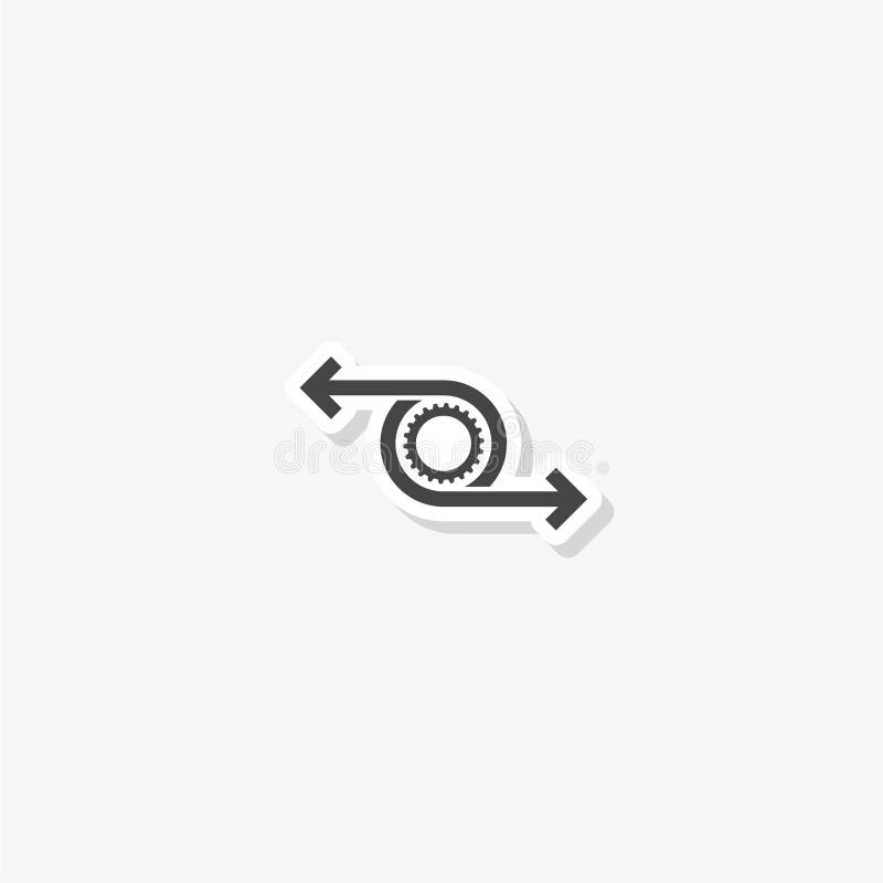 Workflow Simple Icon with Shadow Stock Illustration - Illustration of ...