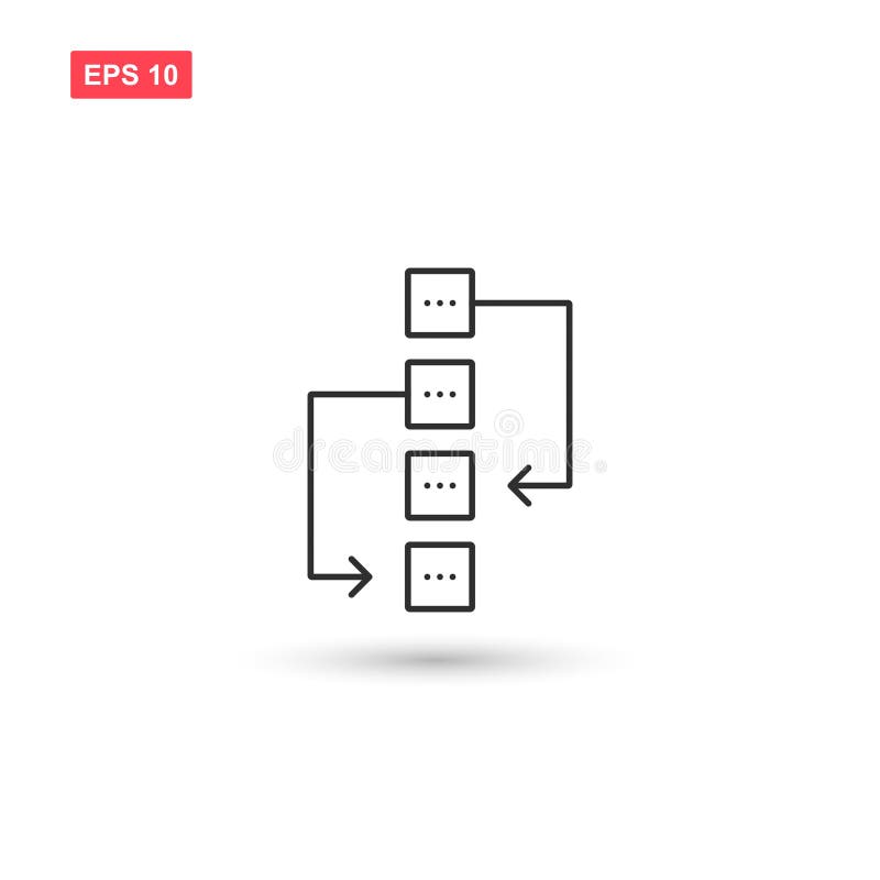 Workflow Icon Vector Design Isolated 6 Stock Vector - Illustration of ...