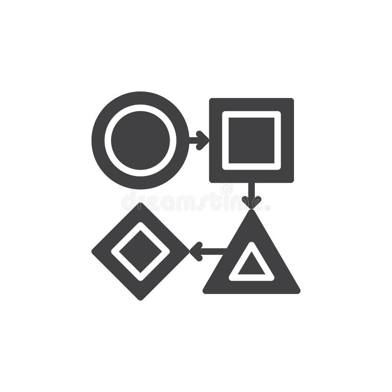 Workflow Icon Vector, Filled Flat Sign, Solid Pictogram Isolated on ...