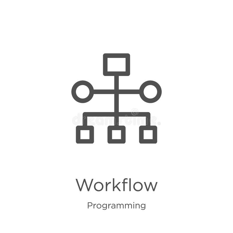 Workflow Icon Vector From Programming Collection Thin Line Workflow Outline Icon Vector