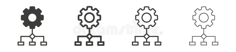 Workflow Icon Vector Set on White Background Stock Vector ...