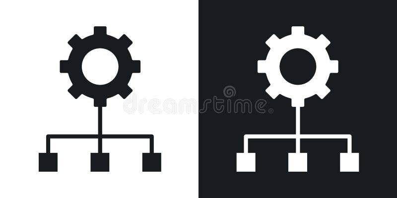 Workflow Icon Vector Set on White Background Stock Vector ...