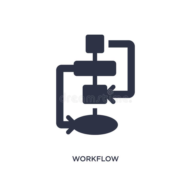 Workflow Icon on White Background. Simple Element Illustration from ...