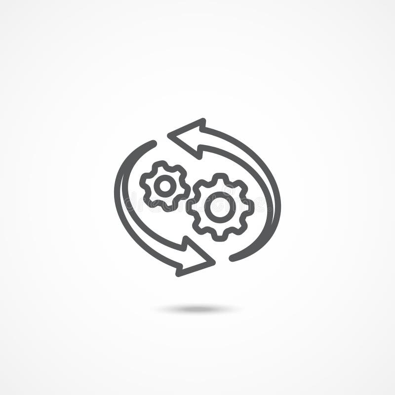 Workflow Icon Vector Sign and Symbol Isolated on White Background ...