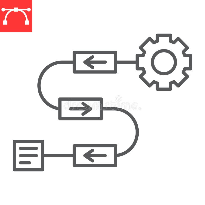 Workflow line icon stock illustration. Illustration of vector - 290302889 Workflow line icon stock illustration. Illustration of vector - 290302889