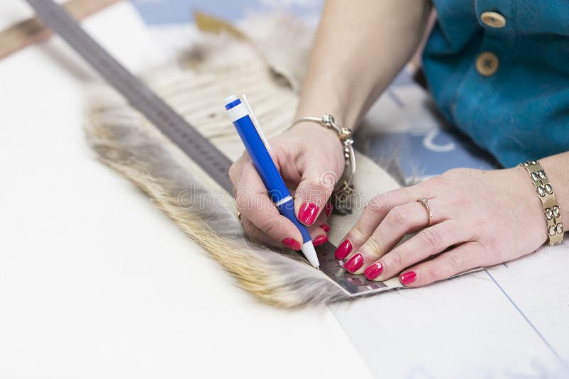 Workflow and Making the Animals Fur Stock Photo - Image of manufactory ...