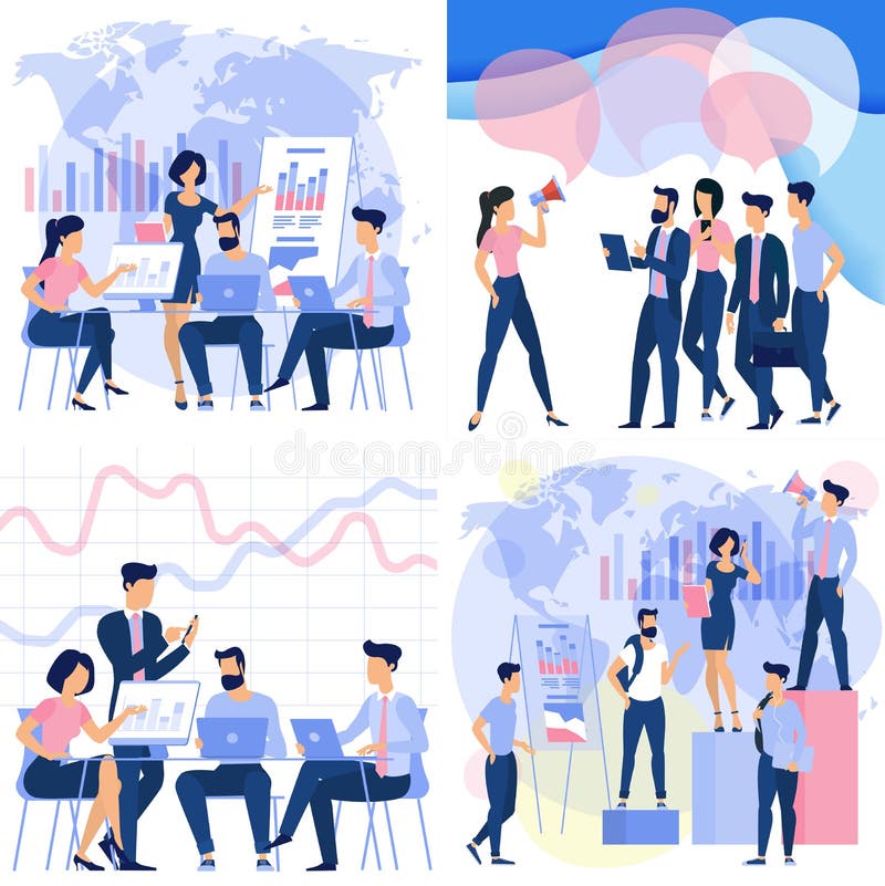Workflow managemen concept stock vector. Illustration of leader - 127031429