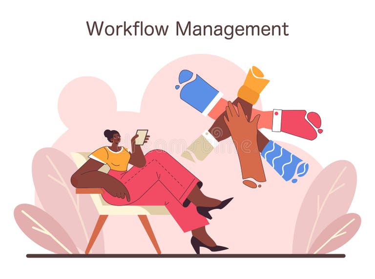 Workflow Management Concept. Flat Vector Illustration Stock Vector ...