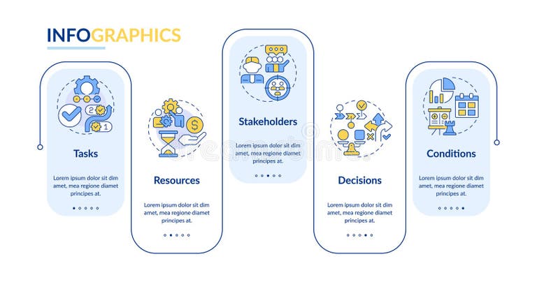 Workflow Management Key Elements Rectangle Infographic Vector Stock ...