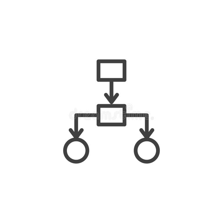 Workflow Management Line Icon Stock Vector - Illustration of steps ...