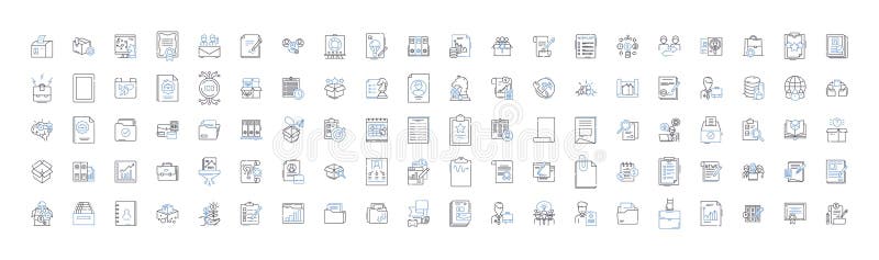 Workflow Management Line Icons Collection. Automation, Collaboration ... Workflow Management Line Icons Collection. Automation, Collaboration ...