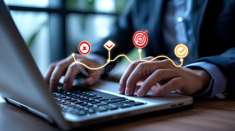 A Workflow Map with a Series of Interconnected Steps Stock Illustration ...