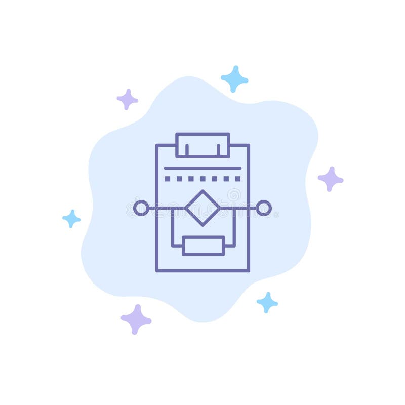 Workflow, Network, Process, Settings Blue Icon on Abstract Cloud ...