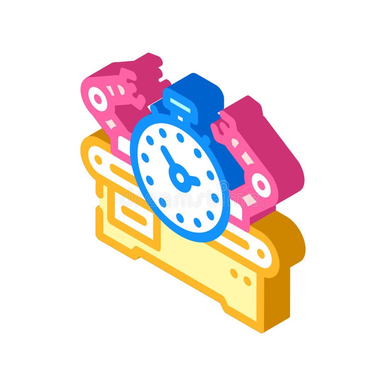 Workflow Optimization Manufacturing Engineer Isometric Icon Vector ...