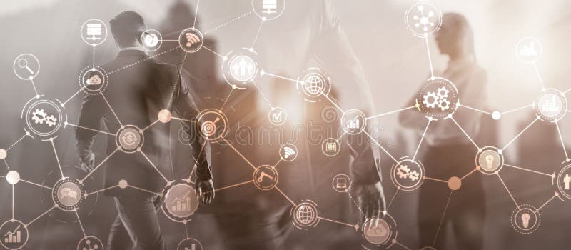 Workflow Organisation Structure on Virtual Screen. Business Structure ...