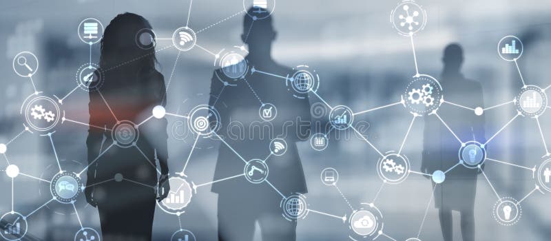 Workflow Organisation Structure on Virtual Screen. Business Structure ...