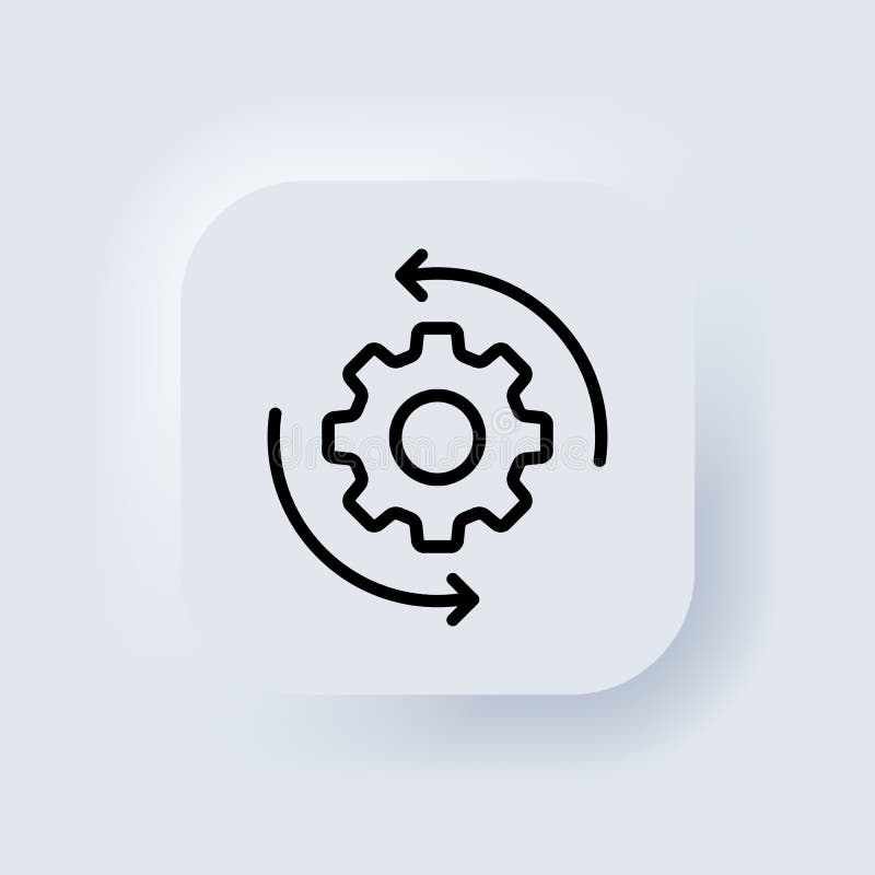Workflow Outline Icon. Gear Icon. for Mobile Apps and Web Usage ...