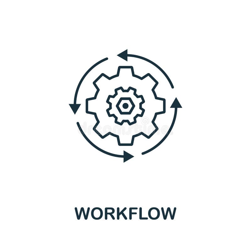 Workflow Icon Symbol. Creative Sign From Crm Icons Collection. Filled ...